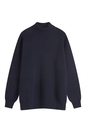 JAMIESON'S OF SHETLAND Roll Neck Knit - Dark Navy