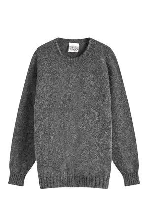 JAMIESON'S OF SHETLAND Brushed Crew Knit - Heron