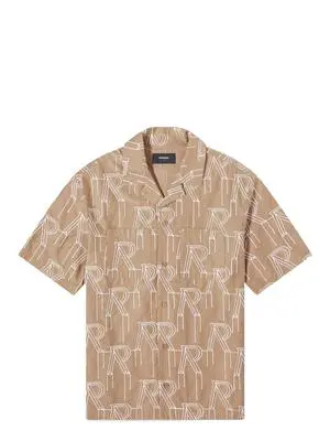 REPRESENT Embroided Initial Vacation Shirt - Washed Taupe