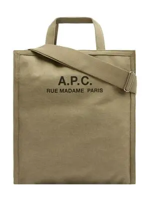 A.p.c. Recuperation Heavy Canvas Tote Bag - Khaki