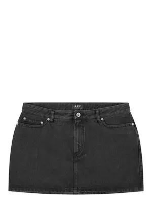 A.p.c. Mini Denim Skirt - Washed Black