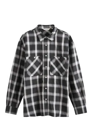 UNIFORM BRIDGE Two Pocket Check Shirt - Black