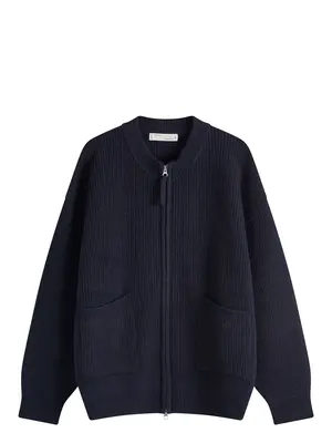 FRIZMWORKS Wool Deck Zip Cardigan - Navy