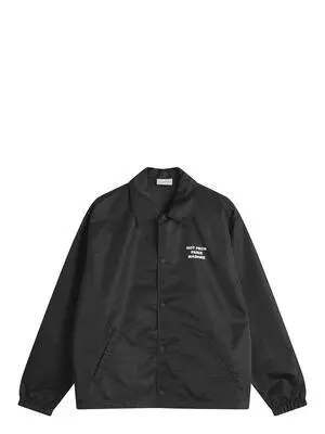 Drole De Monsieur Slogan Coach Jacket - Black