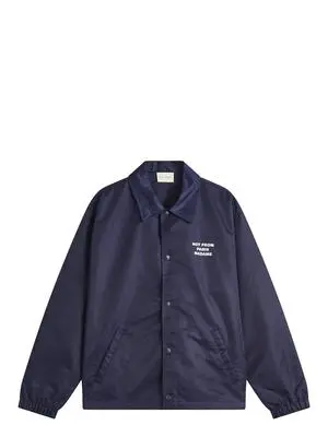 Drole De Monsieur Slogan Coach Jacket - Navy