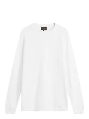 BEAMS Long Sleeve Thermal T-shirt - White