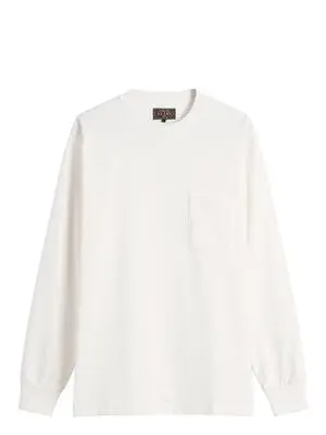 BEAMS Long Sleeve Pocket T-shirt - White