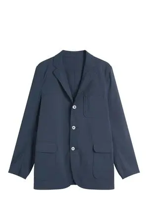 BEAMS 3 Button Coolmax® Seersucker Blazer