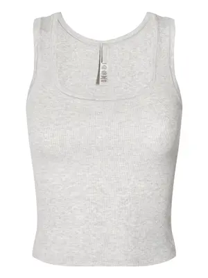 SKIMS Cotton Rib Tank - Light Heather Grey