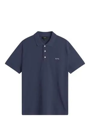 A.p.c. Carter Logo Polo Shirt - Dark Navy