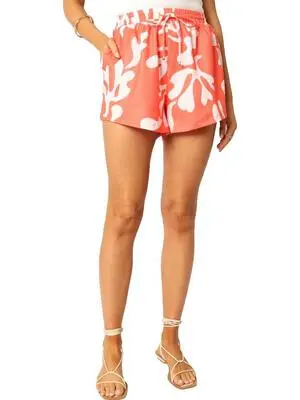 PETAL & PUP Payton Printed Shorts - Melon White