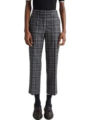 Thom Browne Gingham Wool Trousers - Charcoal