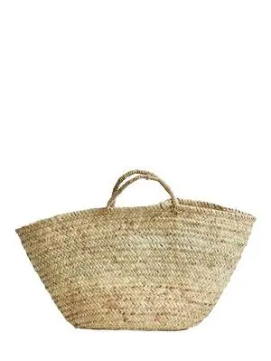 VERVE CULTURE Verve Culture Moroccan Shopping Basket Woven Palm Handle