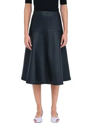MARCELLA Lexi Faux Leather A-line Skirt - Black