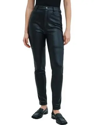 MARCELLA Mei Faux Leather Pants - Black