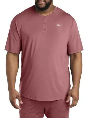 REEBOK Performance Henley T-shirt - Sedona Rose