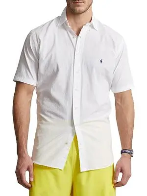 Polo Ralph Lauren Big & Tall Solid Seersucker Sport Shirt White