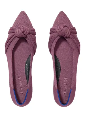 Rothy's Rothy's The Knot Point II Knit Flats With Knotted Embellishment Mauve