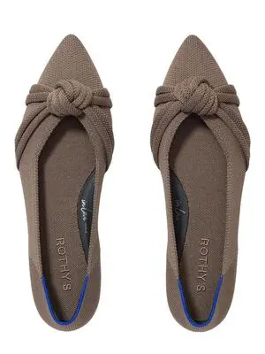 Rothy's Rothy's The Knot Point II Knit Flats With Knotted Embellishment Sparrow