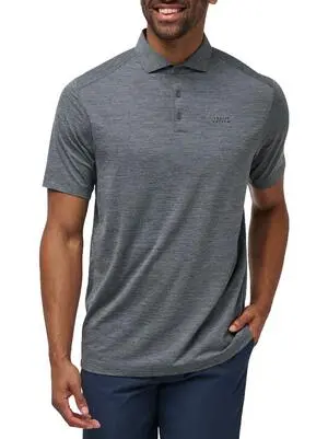 Travis Mathew Heater Pro Performance Golf Polo - Heather Grey