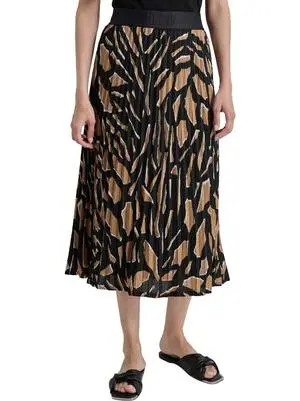 DKNY Pleated Hacci Knit Midi Skirt
