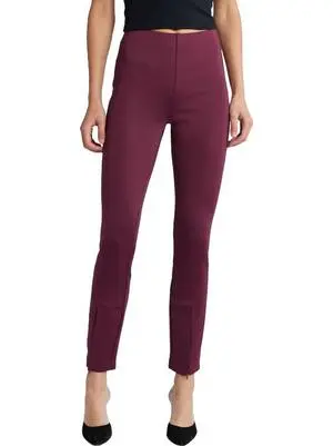 Good American Sculpt Slim Fit Pull-On Pants Oxblood002