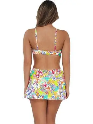SUNSETS Sporty Swim Skirt Bottom - Botanical Bliss Sandbar Rib