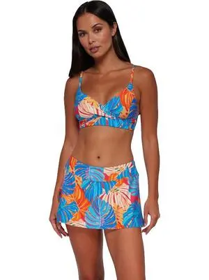 SUNSETS Sporty Swim Skirt Bottom - Zesty Tropicana