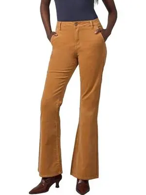 LOLA DENIM Alice High-Rise Flare Corduroy Jeans Suncloud