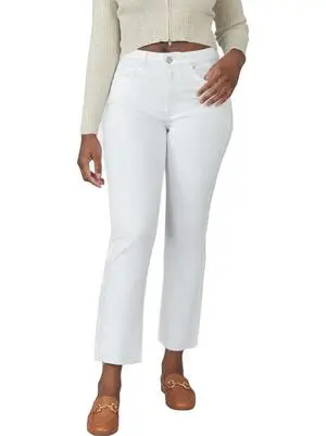 LOLA JEANS Denver High-rise Straight Jeans - White