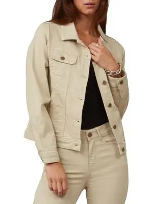 LOLA JEANS Gabriella Classic Denim Jacket Sand