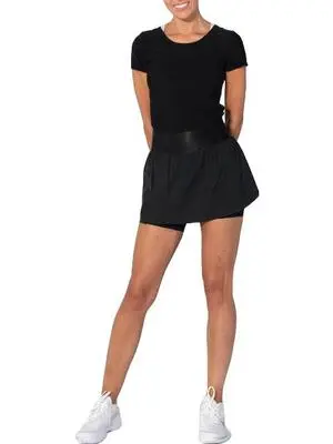 AVI Cross-court Pickleball Skirt - Black Beauty