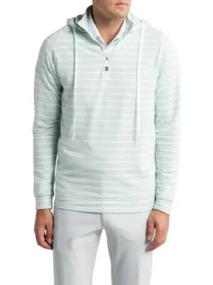 SWANNIES Swannies Dalton Quarter-Zip Striped Hoodie Surf Spray