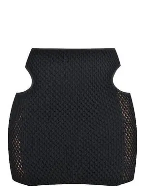 MISTRESS ROCKS Cutout Detail Pointelle Mini Skirt - Black