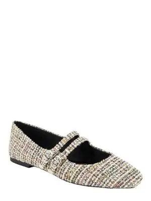 KENNETH COLE Kenneth Cole Jasmine Mary Jane Flat Black/tan Fabric