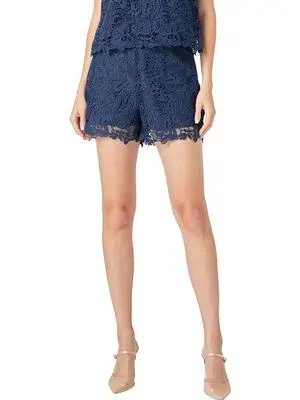 ENDLESS ROSE Endless Rose Deco Lace High-Waist Shorts