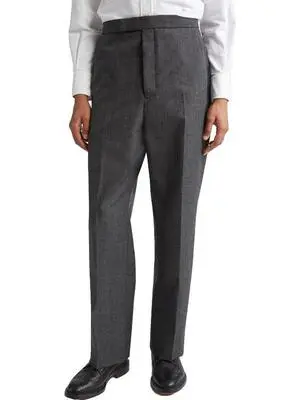 Thom Browne High-waist Wool Trousers - Dark Grey