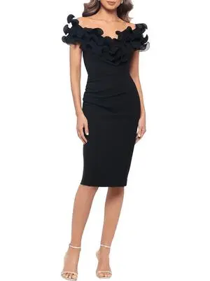 Xscape Evenings Embroidered Floral Lace Sheath Dress In Blush/Grey/Gold -  40% Off | Editorialist
