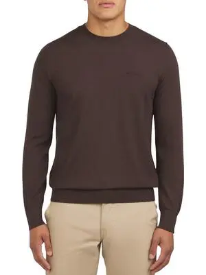 Ben Sherman Ben Sherman Regular Fit Merino Wool Blend Sweater Cocoa