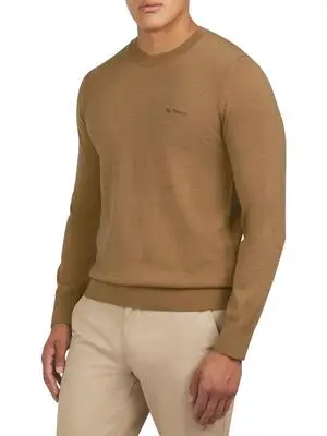 Ben Sherman Ben Sherman Regular Fit Merino Wool Blend Sweater Light Brown