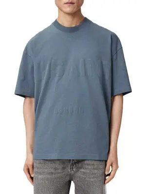 ALLSAINTS Biggy Logo Graphic T-shirt - Waved Blue