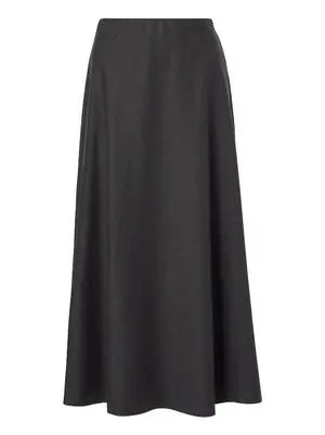 Brunello Cucinelli Wool-blend Midi Skirt - Grey