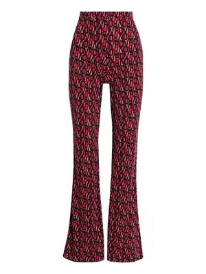 Diane Von Furstenberg Printed Flared Pants - Fuchsia