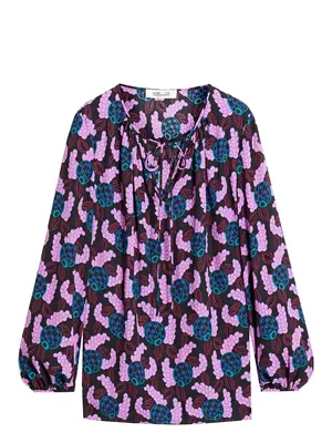 Diane Von Furstenberg Freddie Printed Blouse - Multicolor