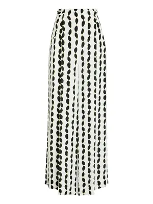 Diane Von Furstenberg Jed Printed Wide-leg Pants - White