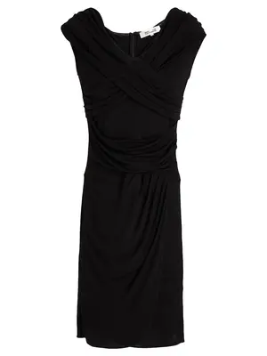 Diane Von Furstenberg Sibel Draped Mini Dress - Black