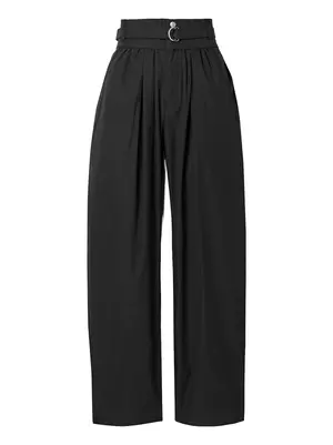 MARANT ETOILE Celia Belted Tapered Pants - Black