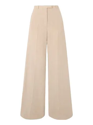 Loro Piana Emmit Linen Flared Pants - Neutrals