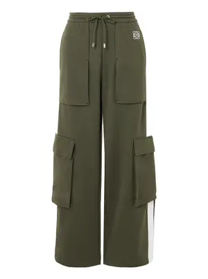 Loewe Striped Tech-jersey Cargo Pants - Green