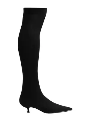 Rene Caovilla Crystal-embellished Over-the-knee Boots - Black